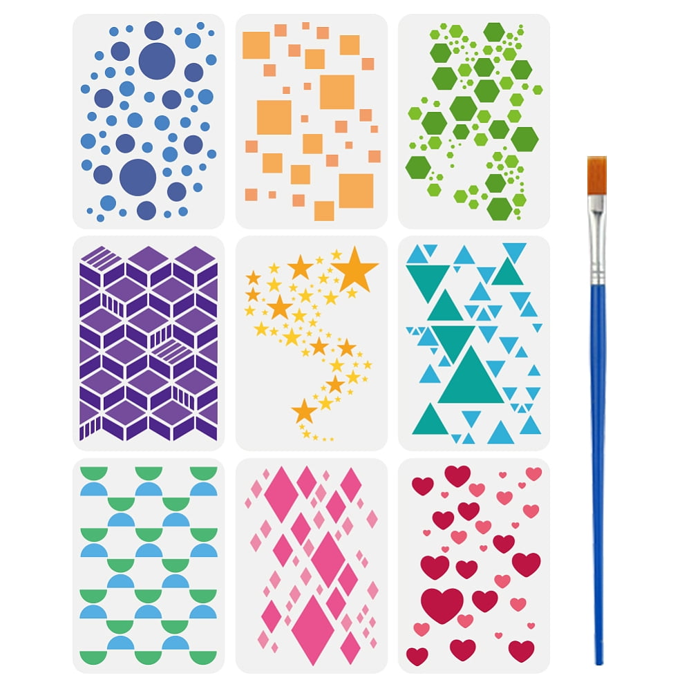 1 Set PET Hollow Out Drawing Painting Stencils for DIY Scrapbook Photo ...