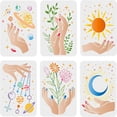 1 Set PET Plastic Drawing Painting Stencils Templates Sets Hand Heart ...