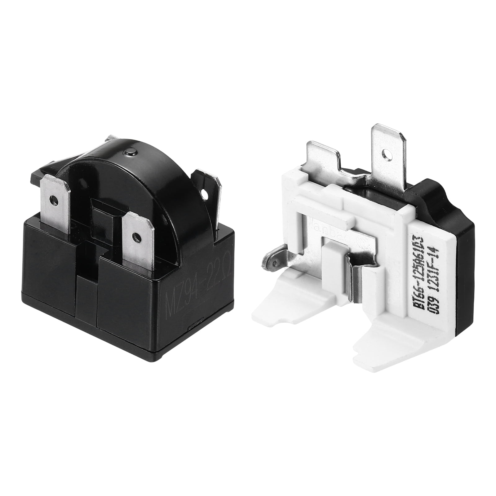 1 Set PTC Refrigerator Starter Relay 12 Ohm 3 Pin and 1/3HP Overload ...