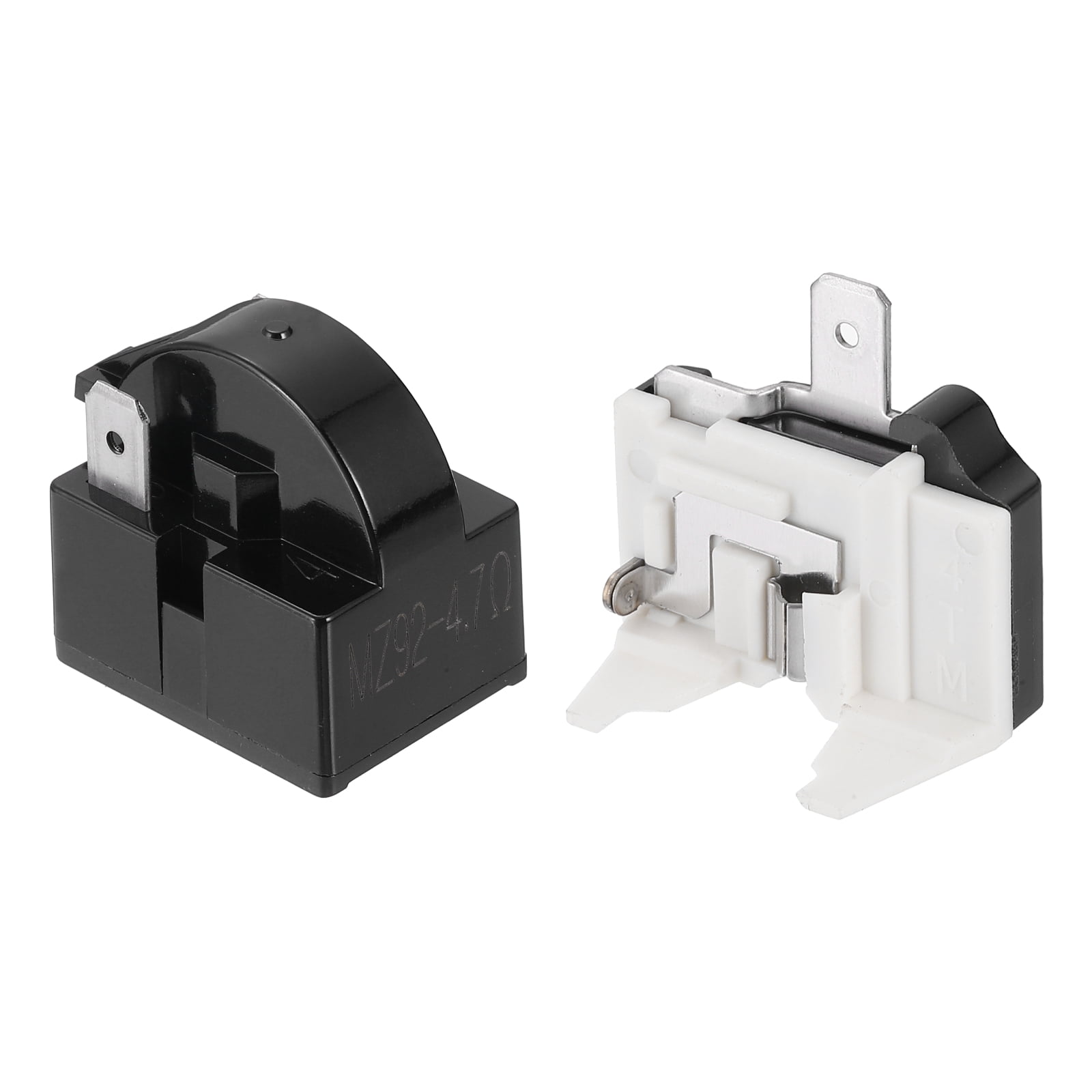 1 Set PTC Refrigerator Starter Relay 4.7 Ohm 2 Pin and 1/2HP Overload ...