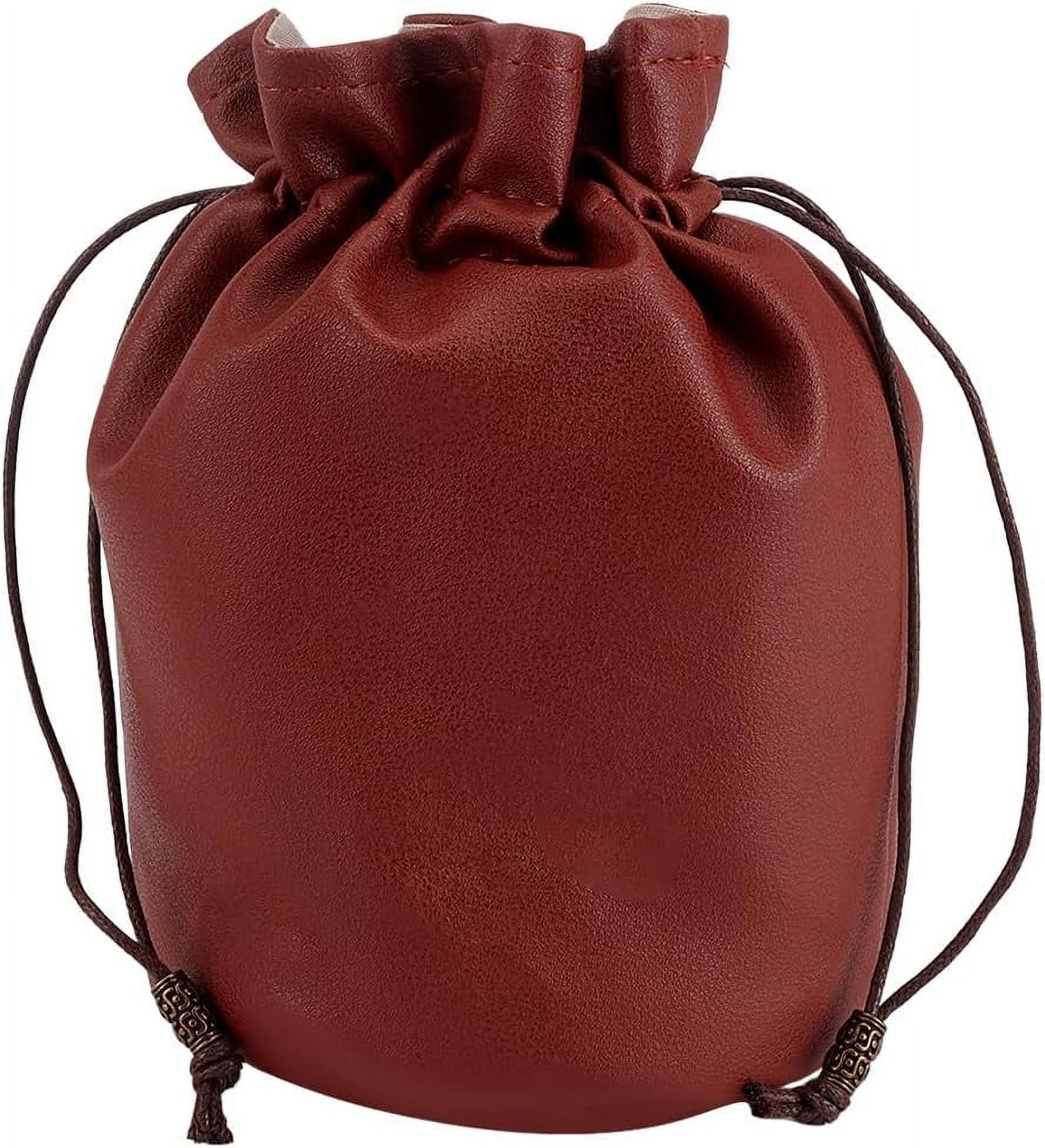 1 Set PU Leather Coin Pouch Medieval Drawstring Bag Purse Vintage ...