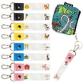 1 Set PU Leather Cotton Name Marker Keychain with Zinc Alloy Keychain ...
