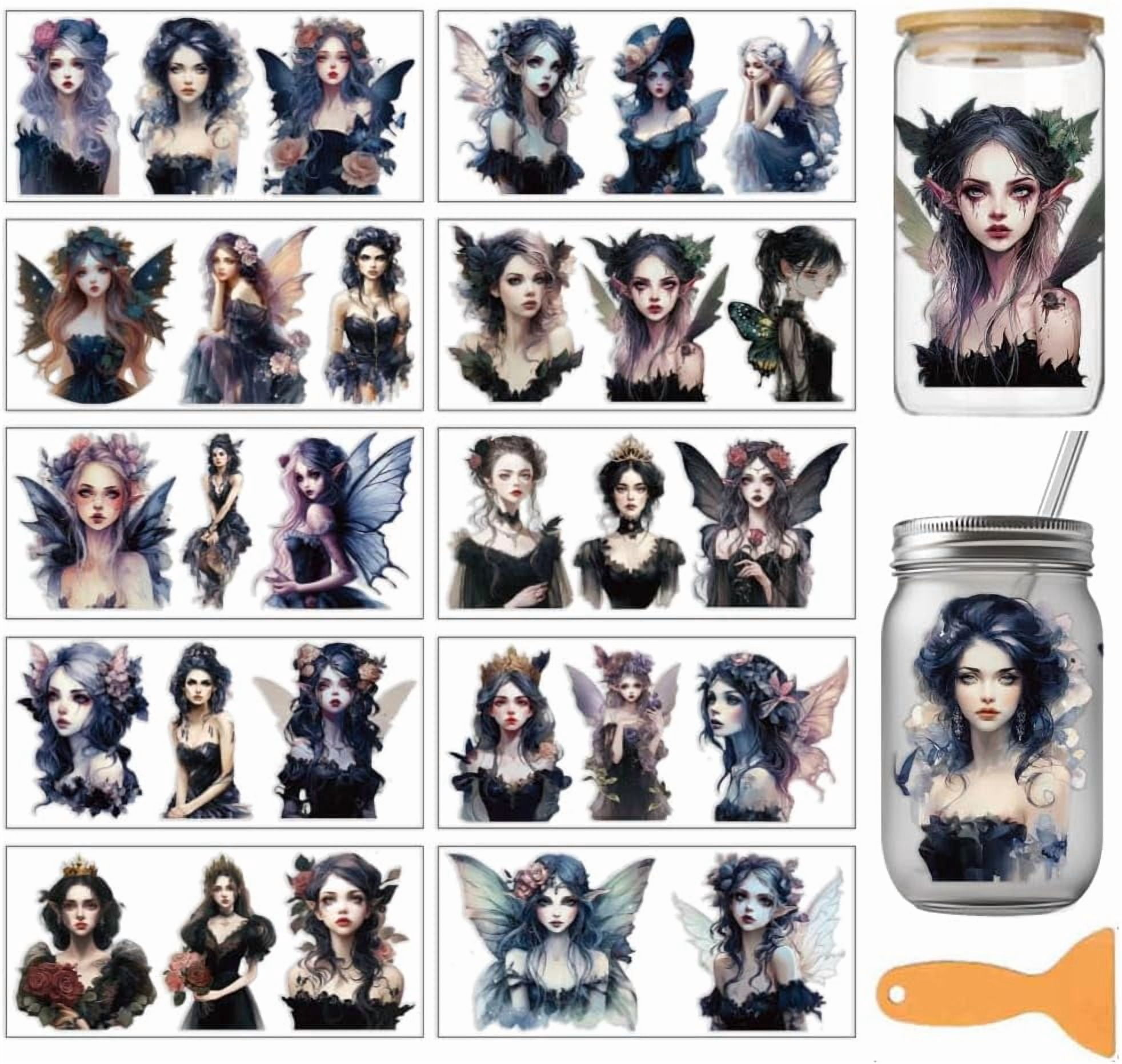 1 Set PVC DIY Heat Transfer Paper for UV Sublimation Cup Fairy ...