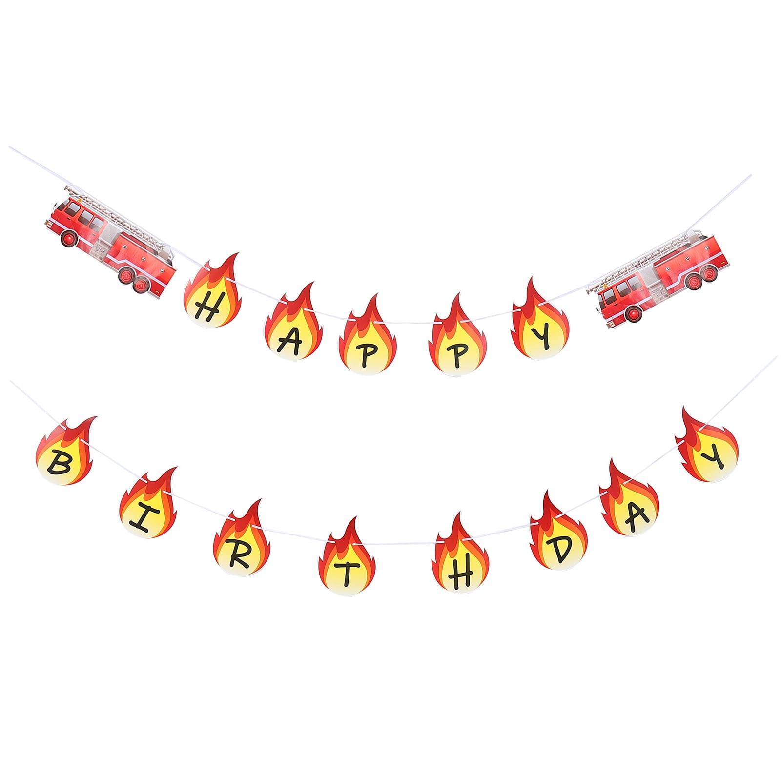 Moluckfu Fireman Banner Decorative Items Children Rectangle Shape 1 Set ...