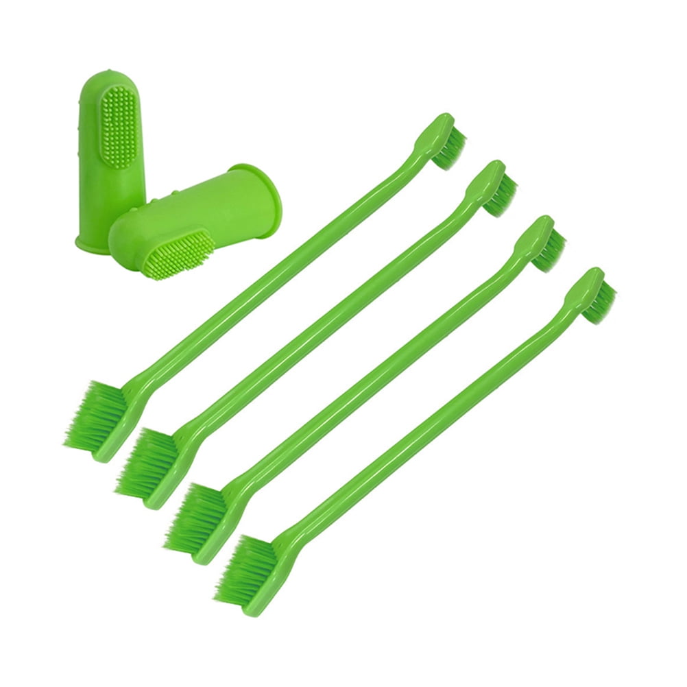 1 Set Pet Toothbrush Dental Brush Dog Teeth Clean Tool Finger ...