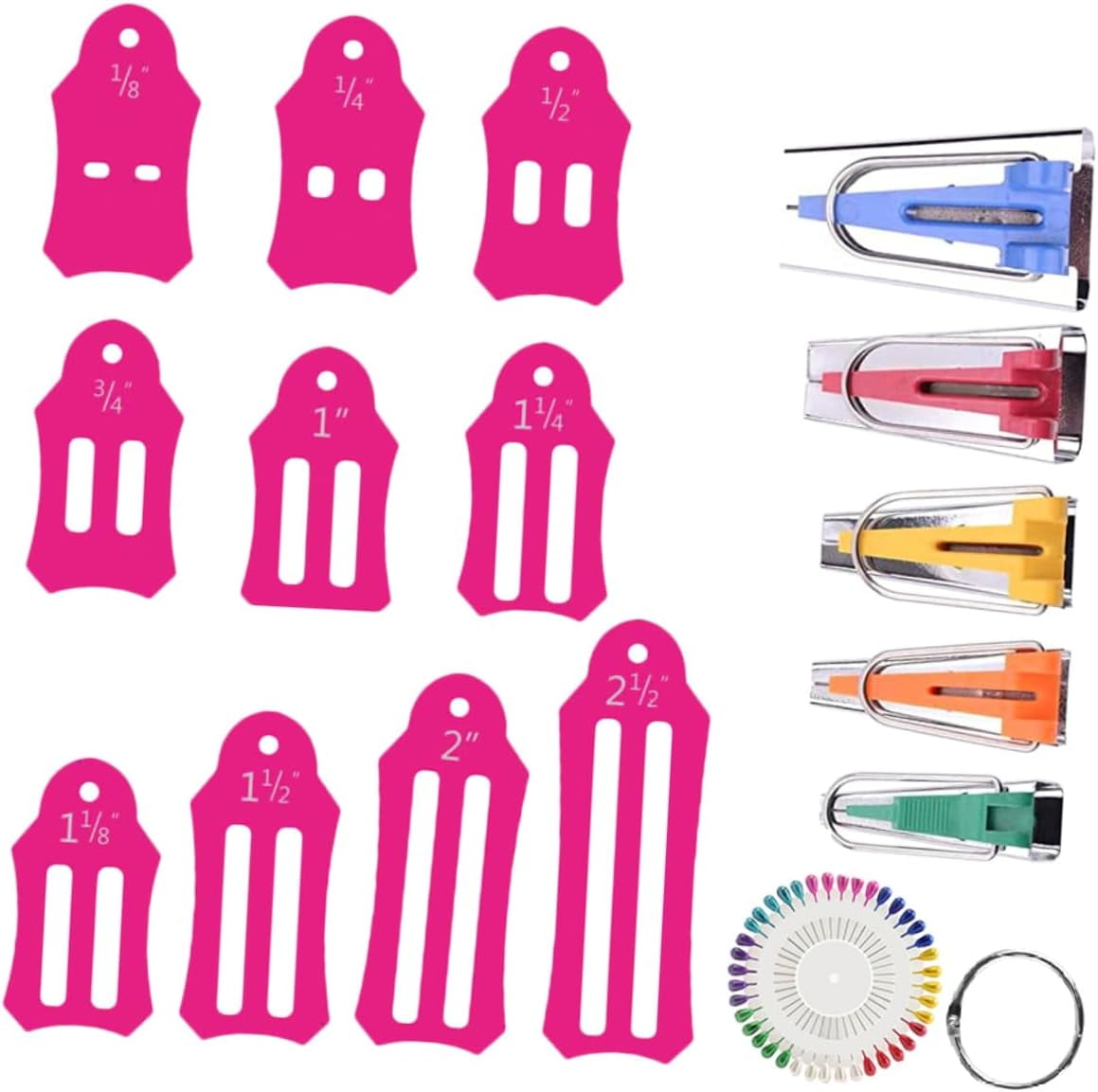 1 Set Pin Bag Folding Fabric Biasing Strips Bias Sewing Tape Kit Fabric