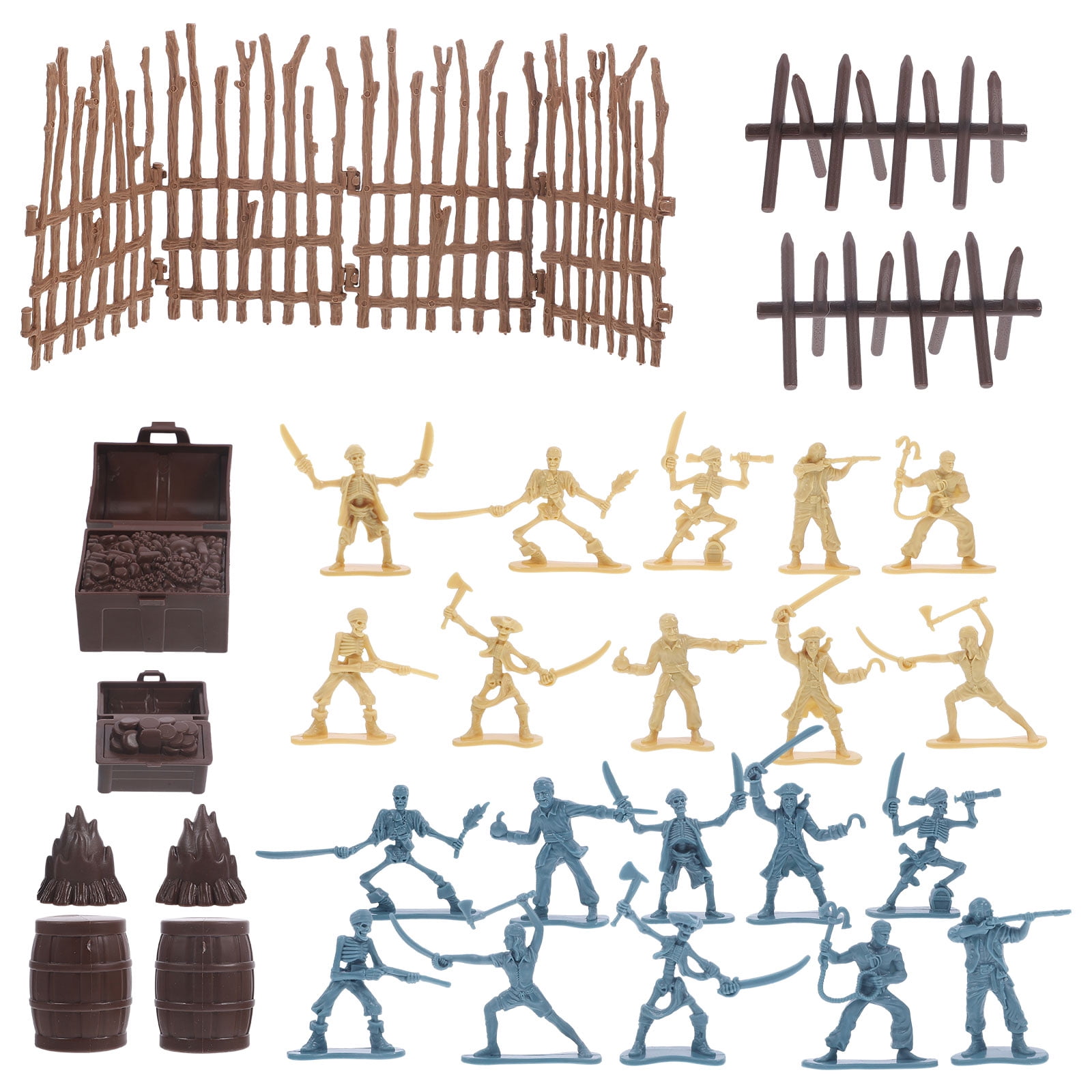 1 Set Pirate Toy Set Pirate and Skeleton Warrior Figures Pirate Prop ...