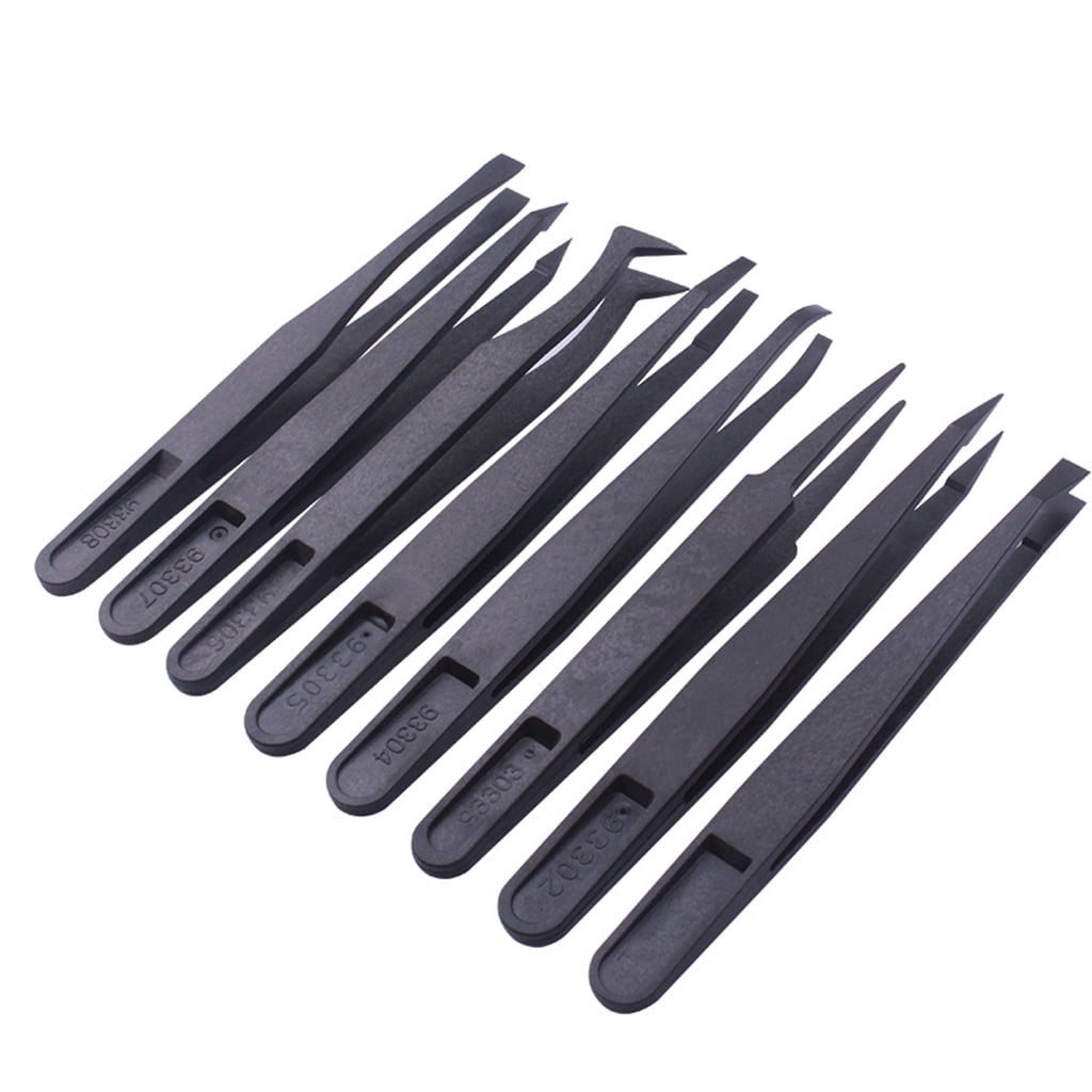 1 Set Plastic Anti-static Tweezers DIY Repair Tool for Semiconductor ...
