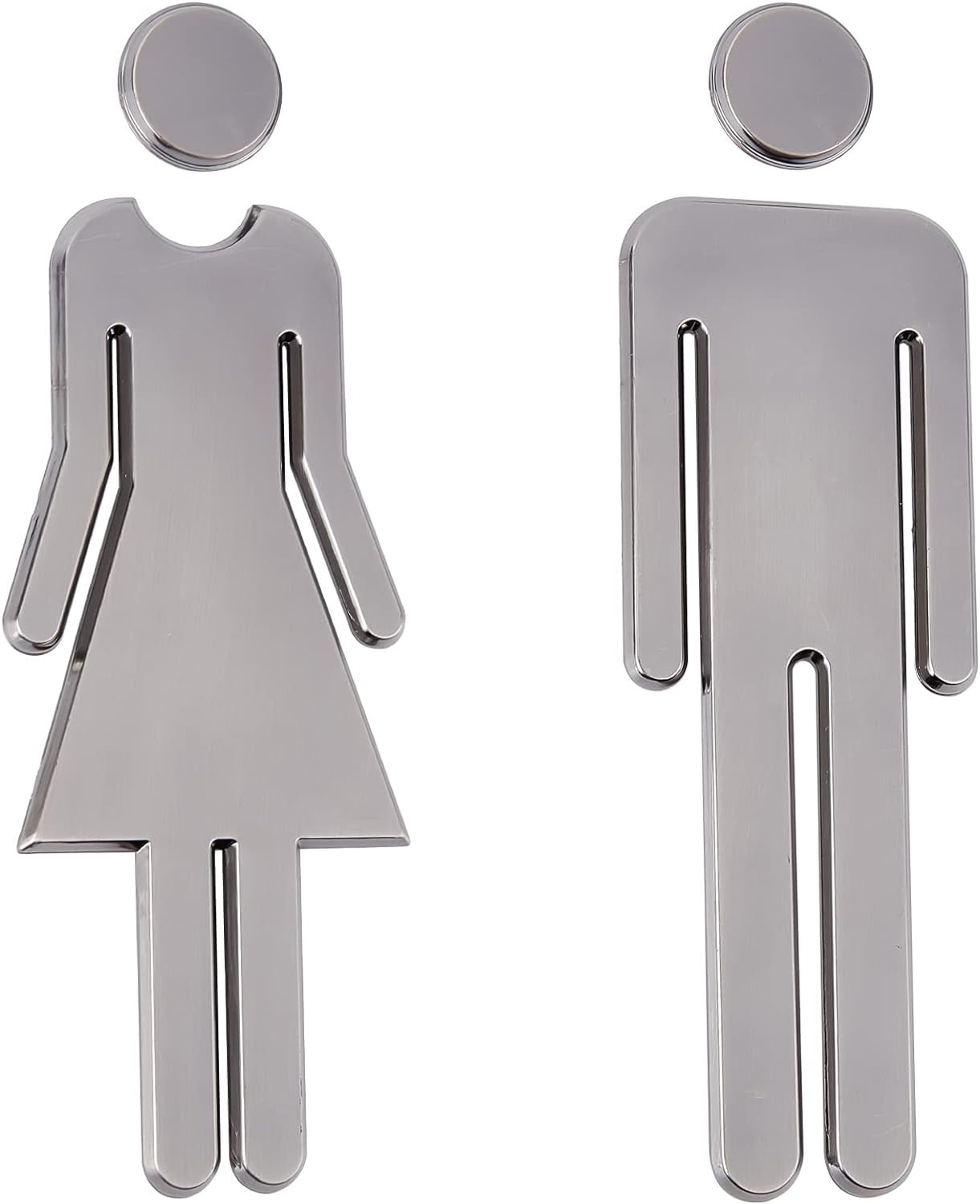 1 Set Plastic Bathroom Sign Stickers Public Toilet Sign for Wall Door ...