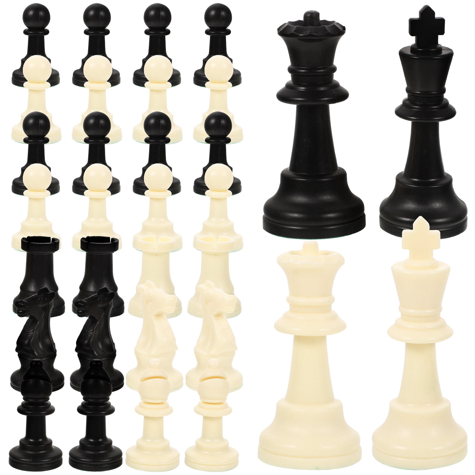 1 Set Replacement Missing Chess Pieces Plastic International Chess ...