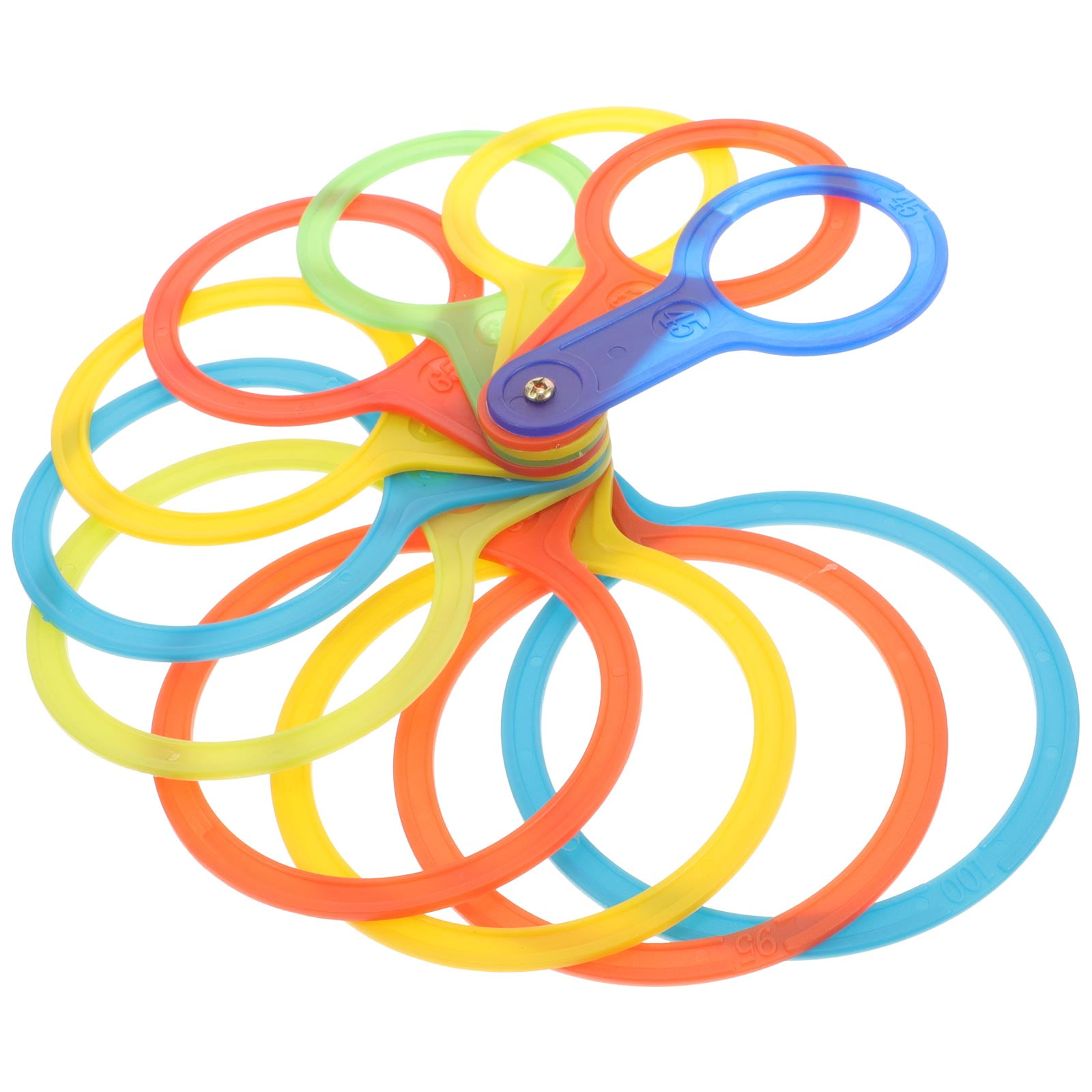 1 Set Plastic Fruits Diameter Measuring Lap Fruits Measuring Ring Tool ...