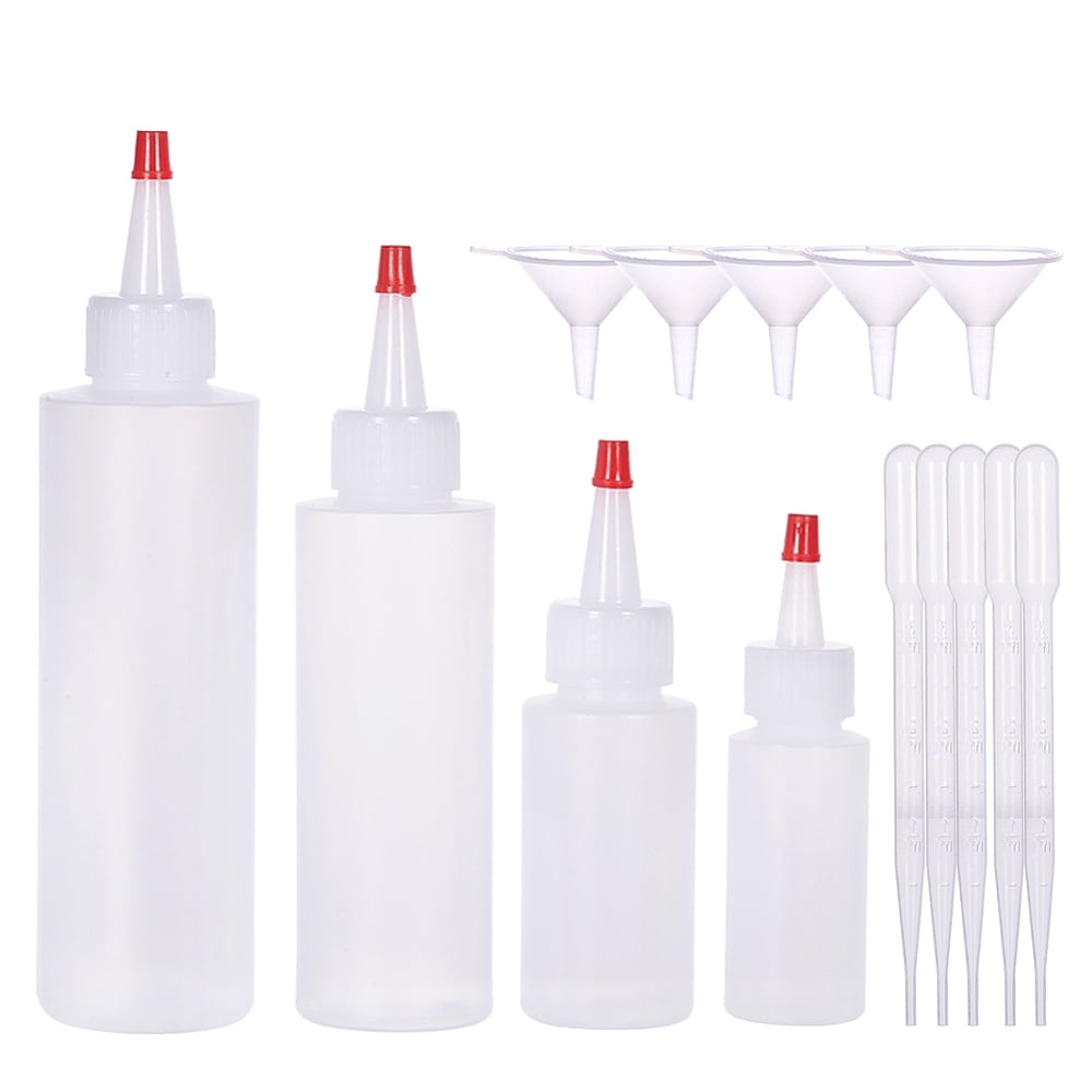 1 Set Plastic Glue Bottles Makings with Plastic Dropper Bottle Caps ...