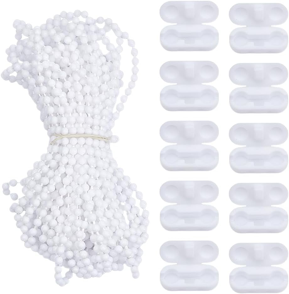 1 Set Plastic Roller Curtain Bead Rope with Plastic Chain Connectors ...