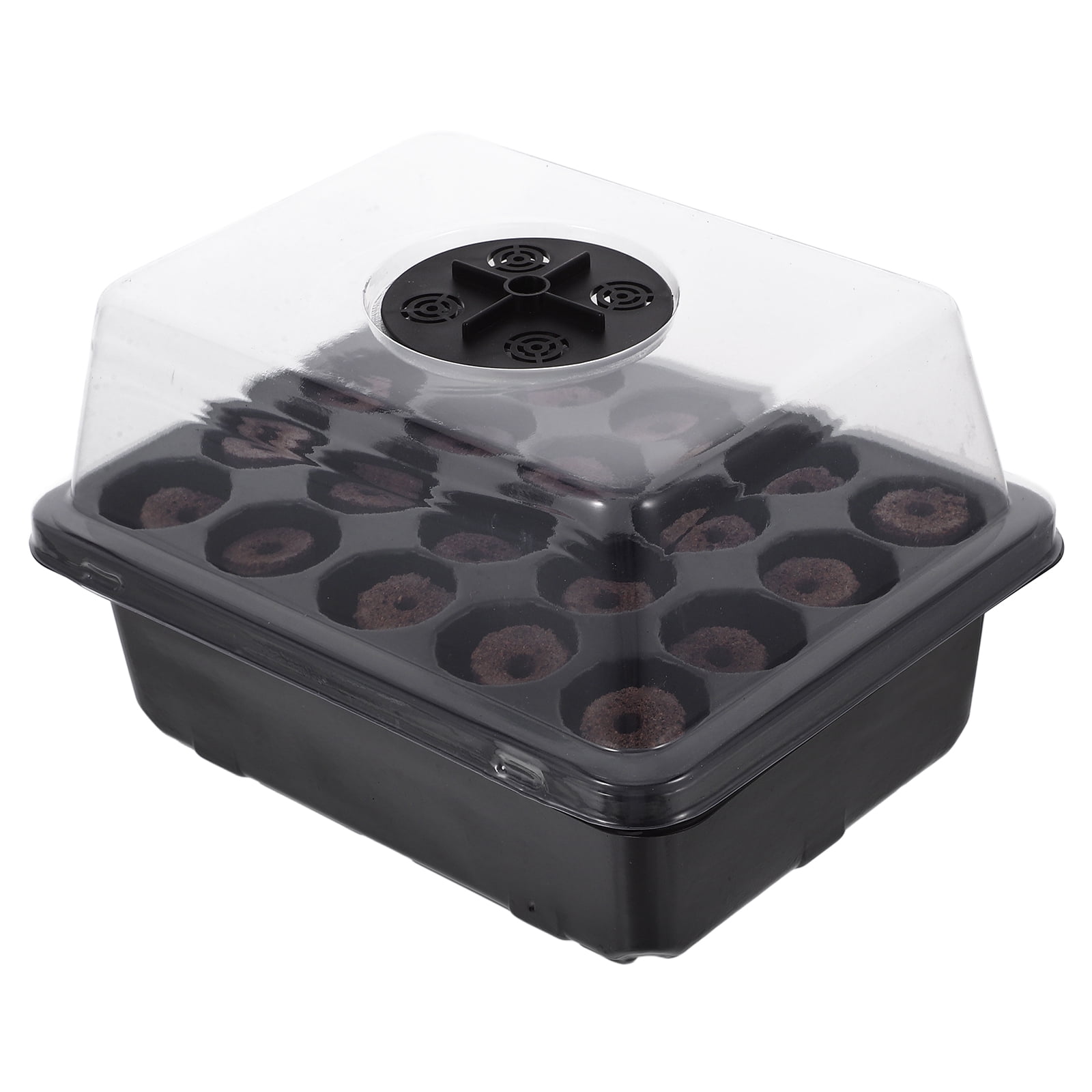 1 Set Plastic Starter Tray Greenhouse 20-Holes Starter Tray Gardening ...