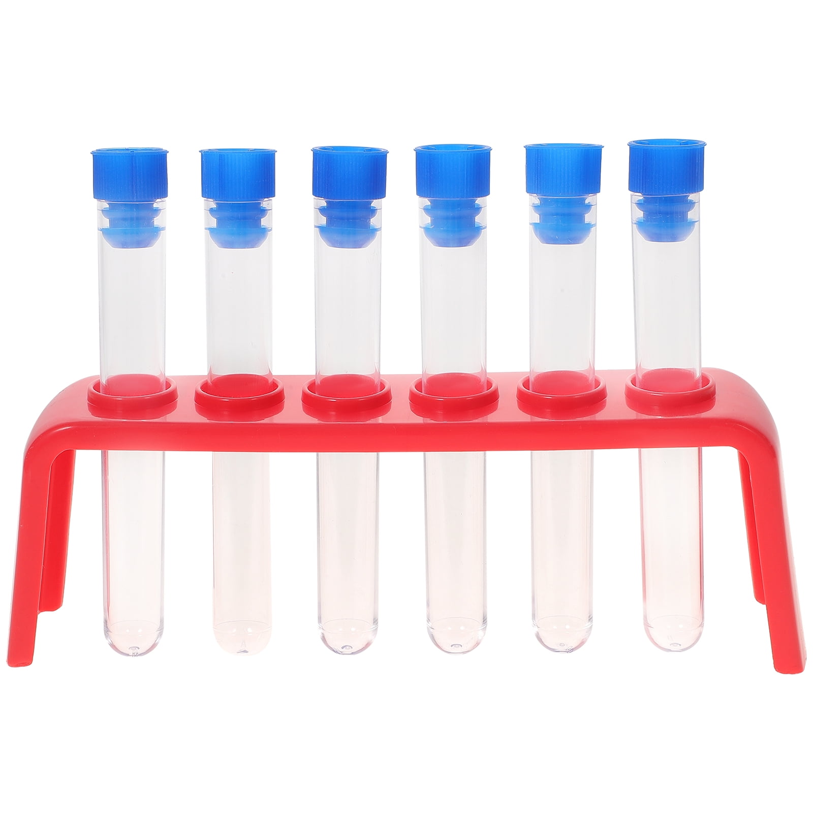 1 Set Plastic Test Tubes Droppers with Caps Test Tube Rack Kit Kids ...