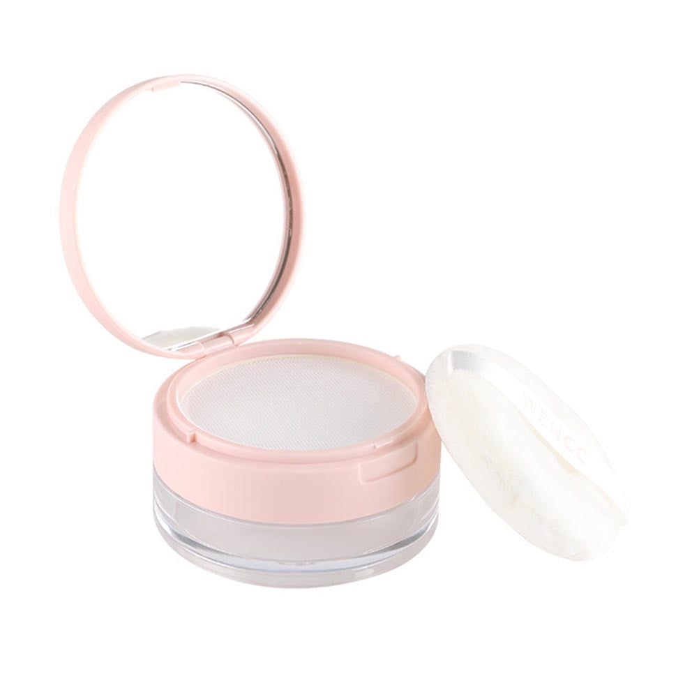 1 Set Portable Makeup Loose Powder Box Empty Powder Container with Puff ...