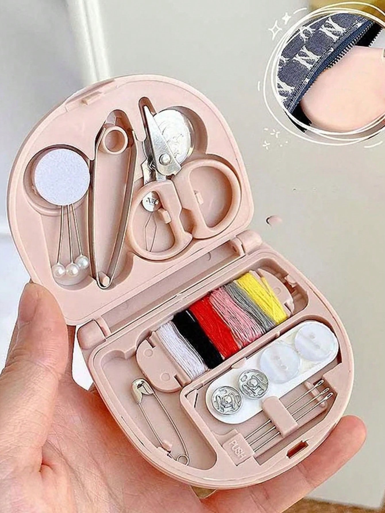 1 Set Portable Multi-Functional Sewing Kit Including Sewing Needles ...