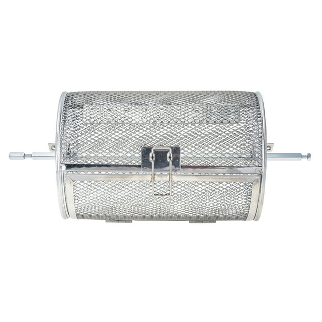 1 Set Practical Grilled Cage Stainless Steel Rolling Grill Basket Rust ...