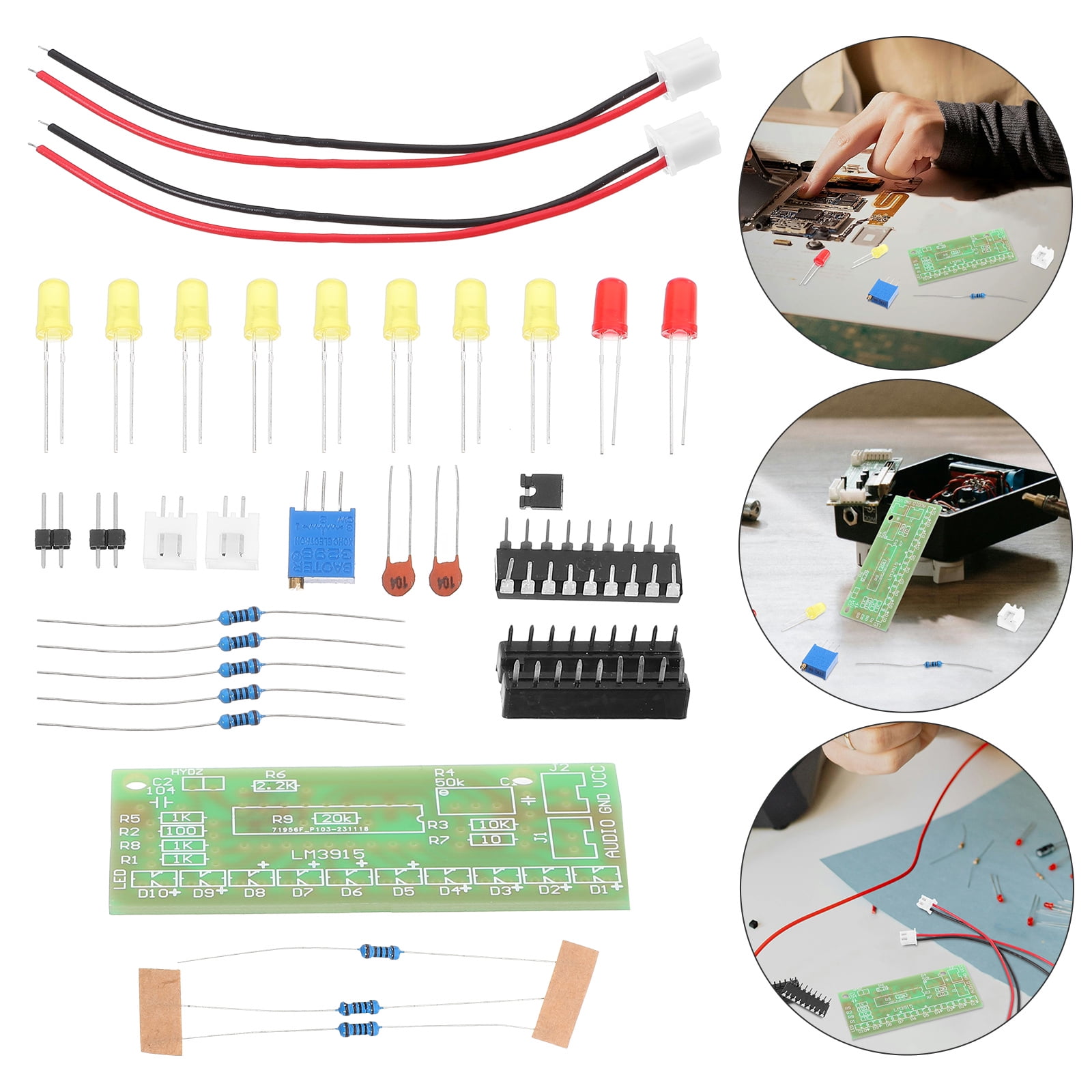 1 Set Practice Soldering Kit Sound Audio Analyzer Level Indicator Kit ...