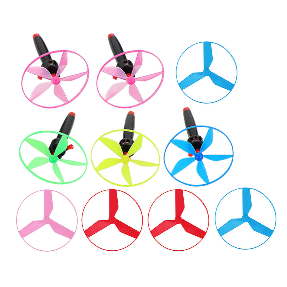 1 Set Propeller Toy Pull String Flying Toys Flying Saucers Toy Outdoor ...