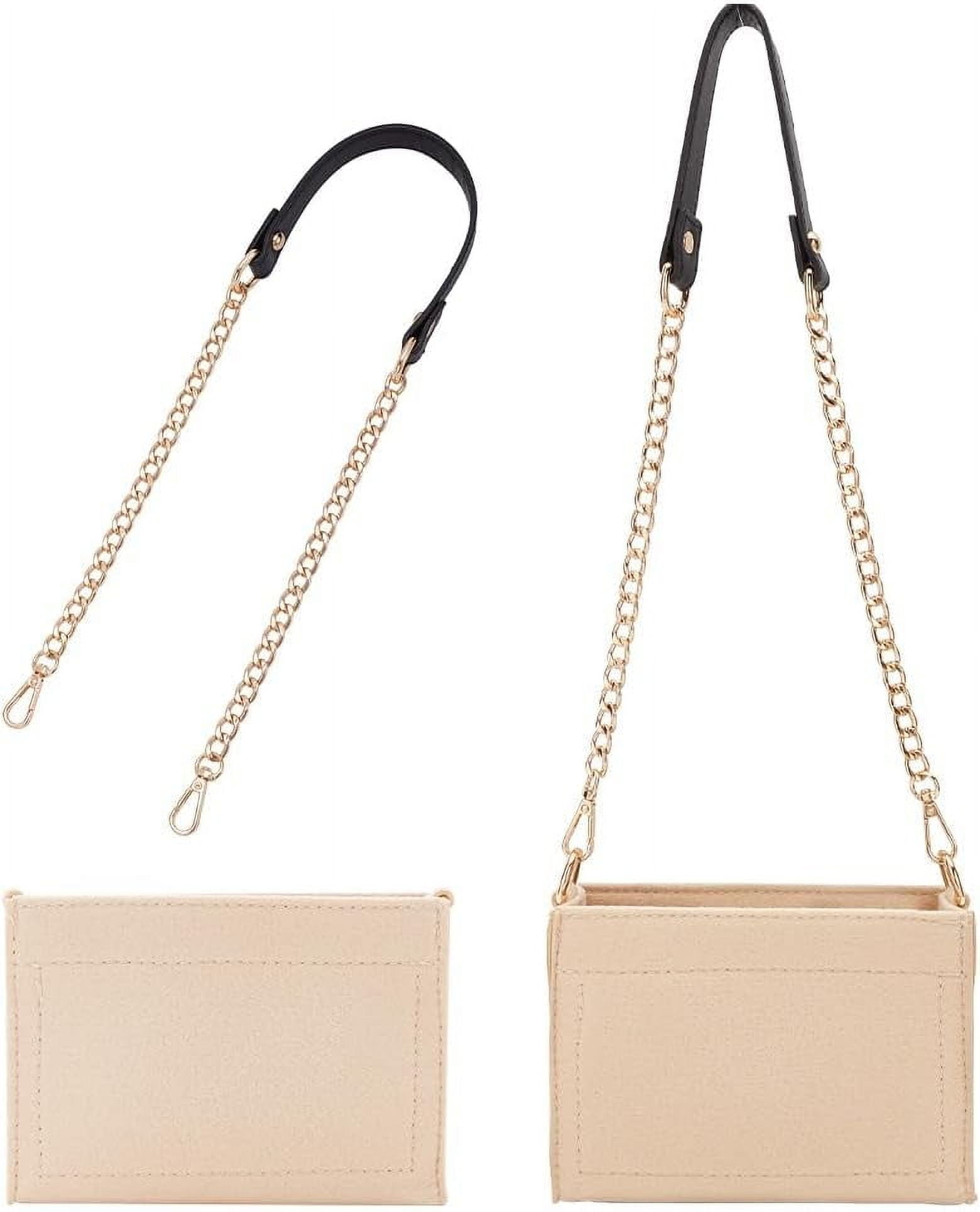 1 Set Purse Organizer Insert Conversion Kit with Leather Metal Chain ...