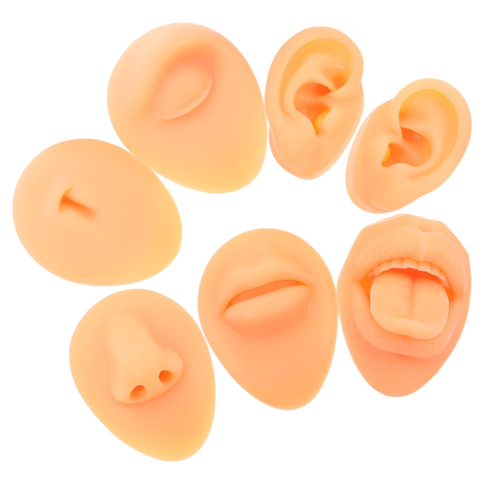 1 Set Realistic Silicone Face Model For Piercing Practice And Display ...