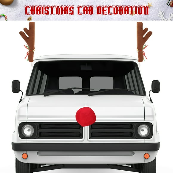 Reindeer Car Antlers and Holiday Decorations for Festive Cars