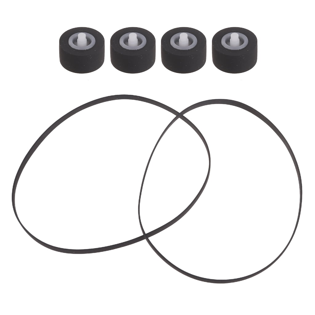 1 Set Reliable Rubber Pinch Rollers Belt Pulley Wheel with Drive Belts ...