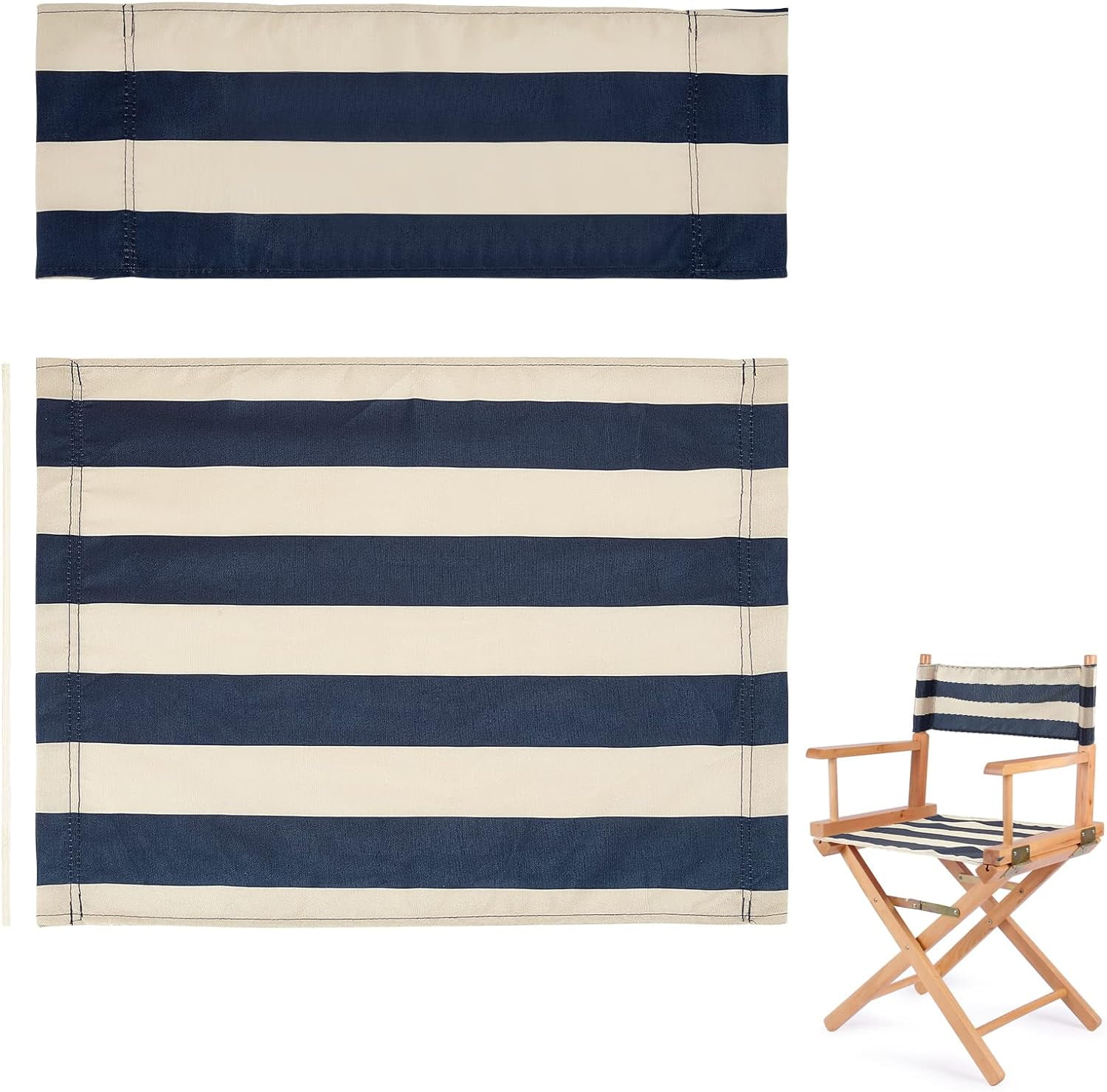 1 Set Replacement Cover Canvas for Directors Chair Stripe Directors ...