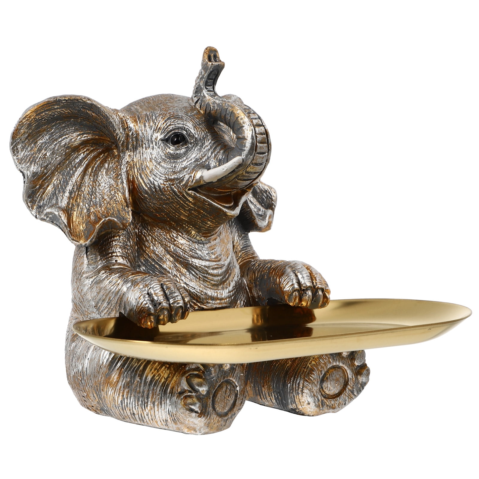1 Set Resin Elephant Crafts Elephant Model Ornament Elephant Model Tray ...