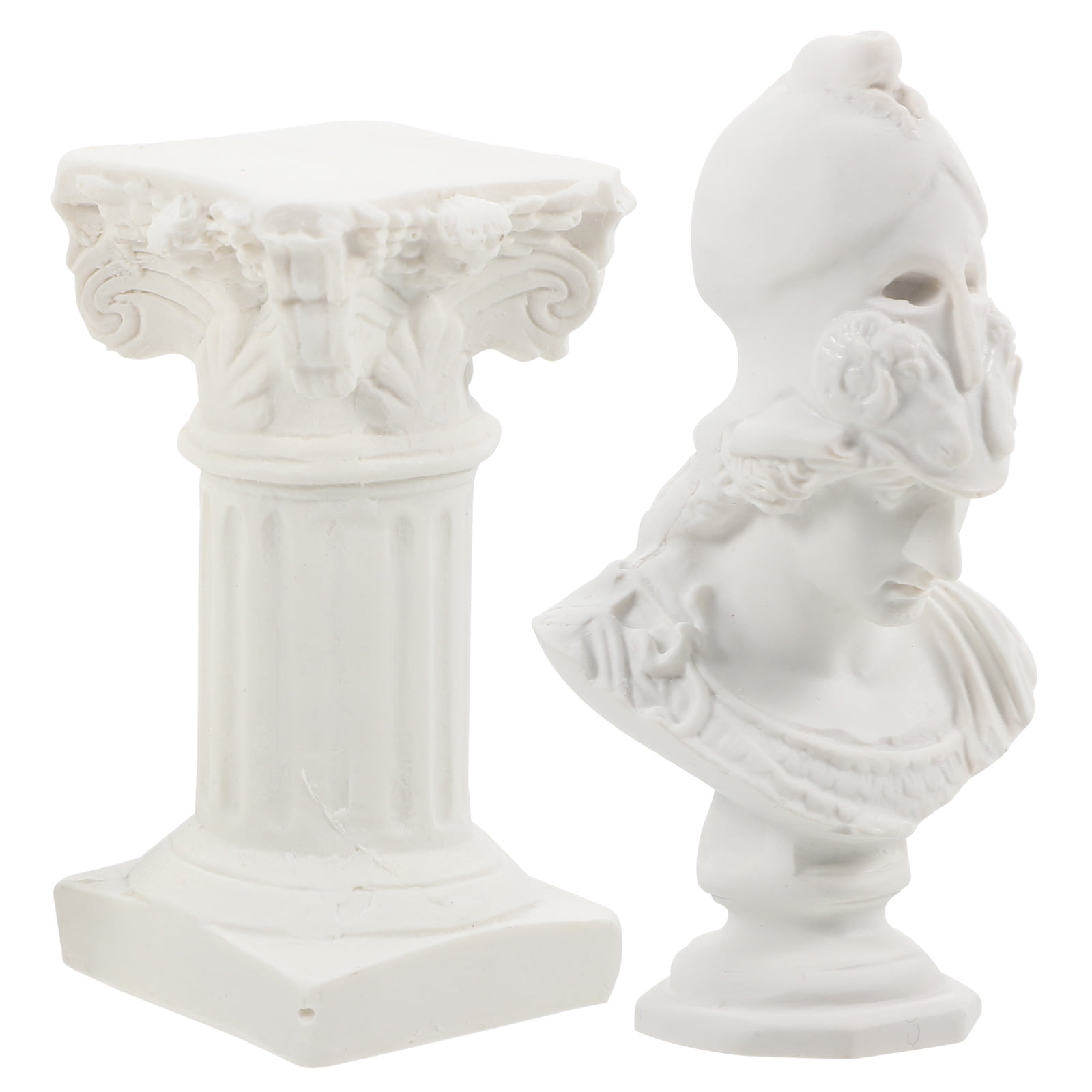 OUNONA Exquisite White Resin Roman Column Statue for Decoration with ...