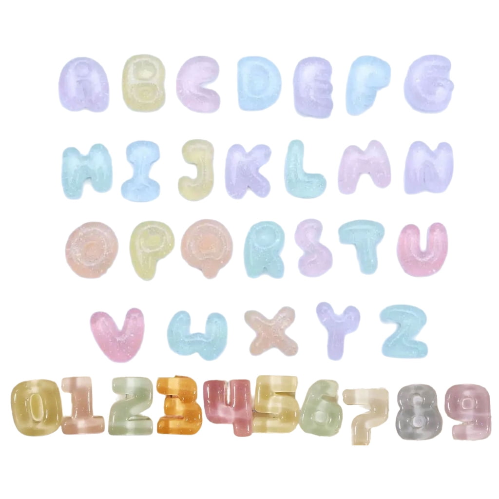 1 Set Resin Keycap Stickers Complete Letter And Digit Collection Long ...