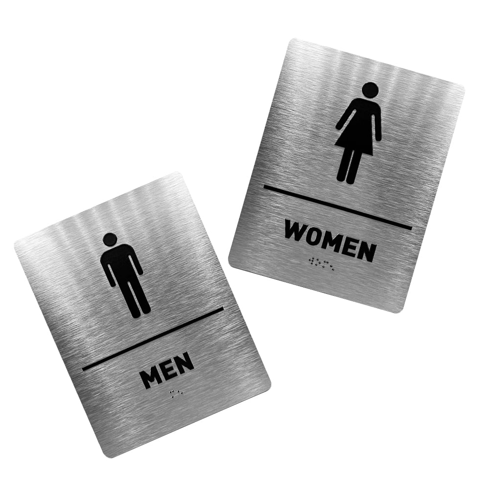 Restroom Signs for Men and Women User Friendly with Adhesive Backing ...