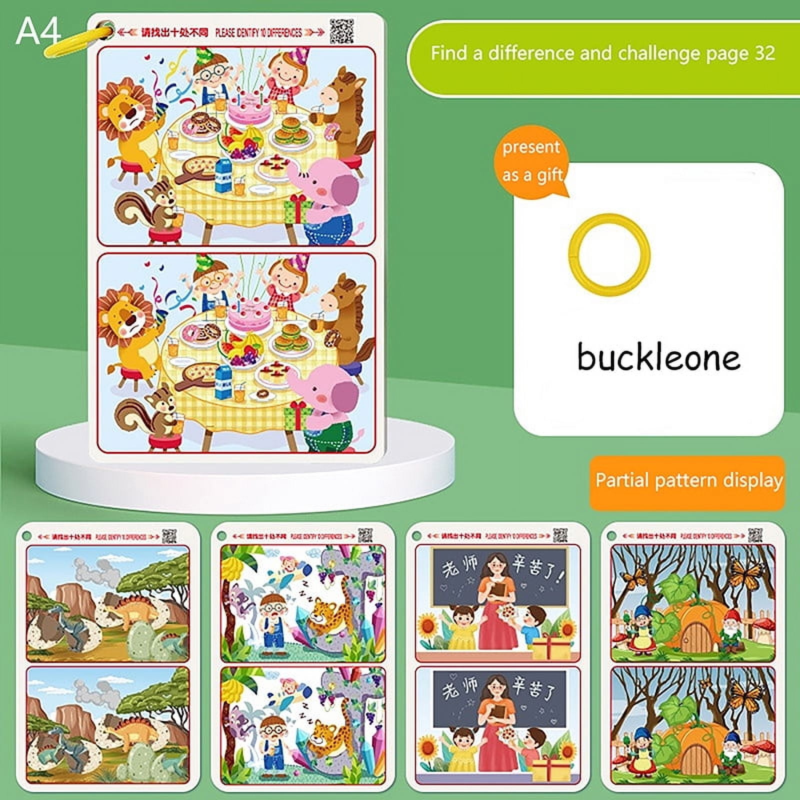 1 Set Reusable Educational Focus Exercise For Science Learning Spot The ...