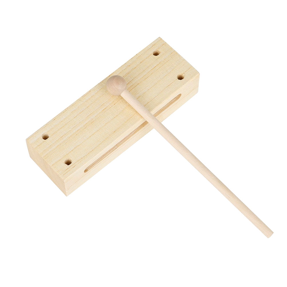 1 Set Kids Wood Block Percussion Musical Instrument with Mallet ...