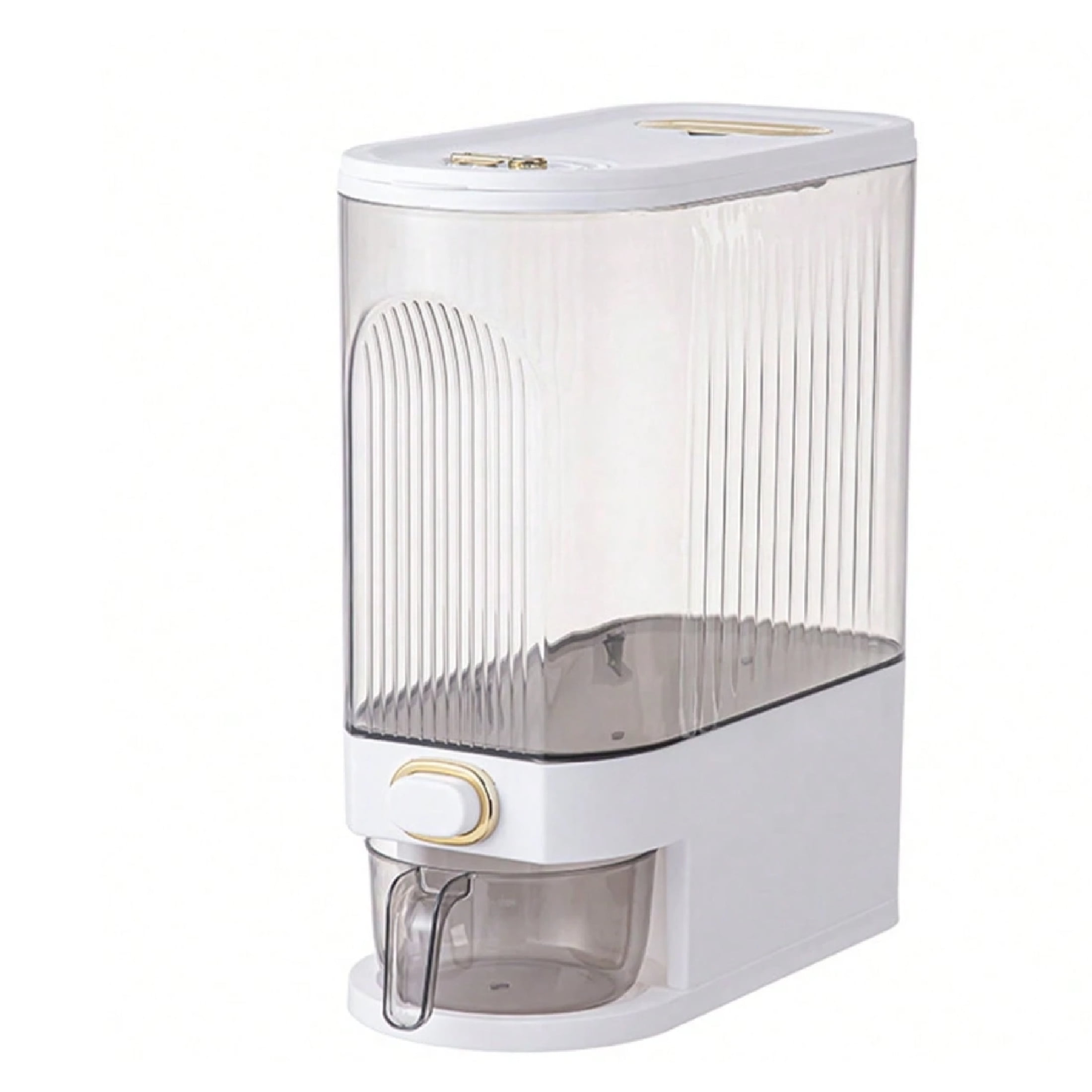 1 Set Rice Dispenser, 11-22 Lbs Rice Container With Measuring Cup ...