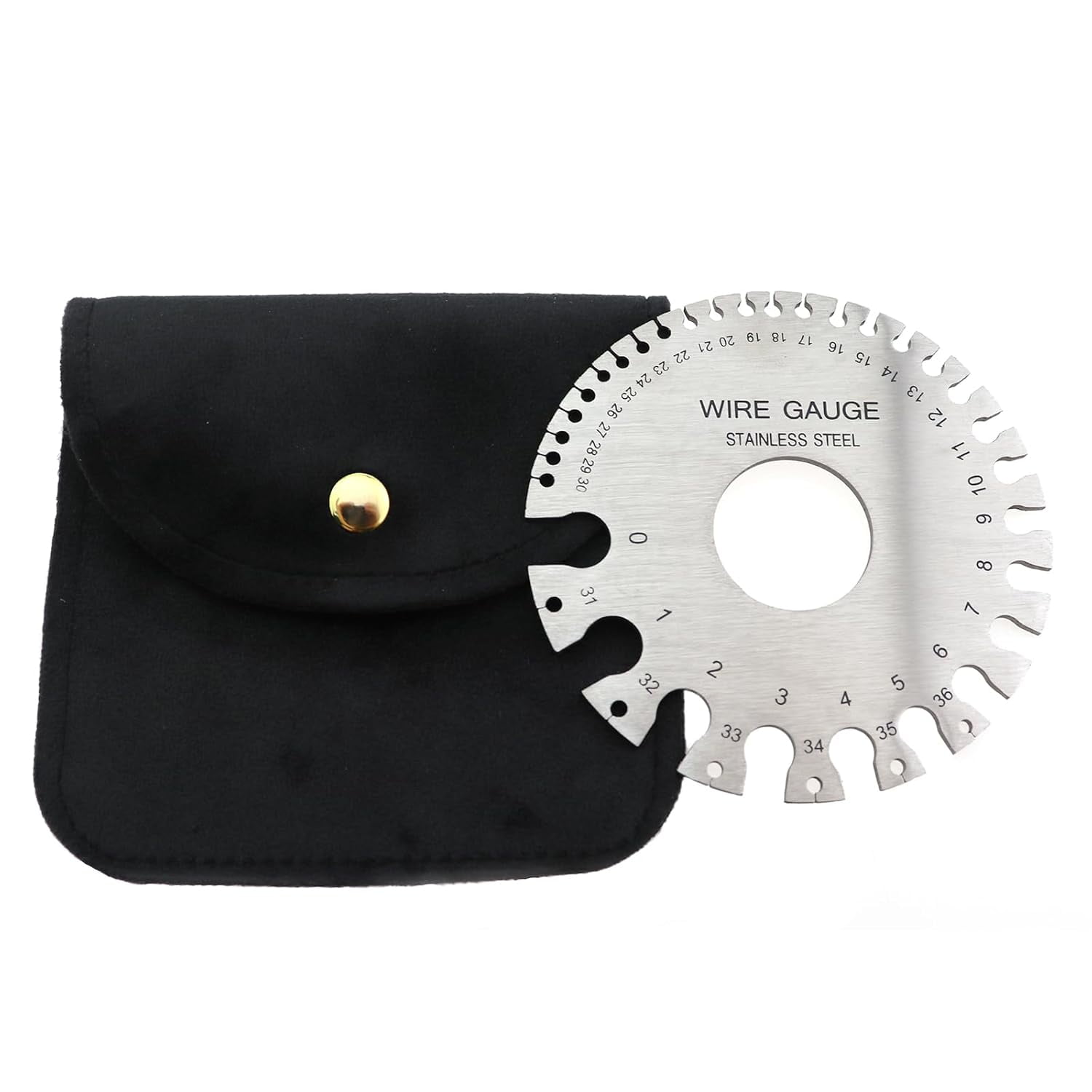 1 Set Round Double Sided Metal Plate Thickness Gauge Wire Gauge ...