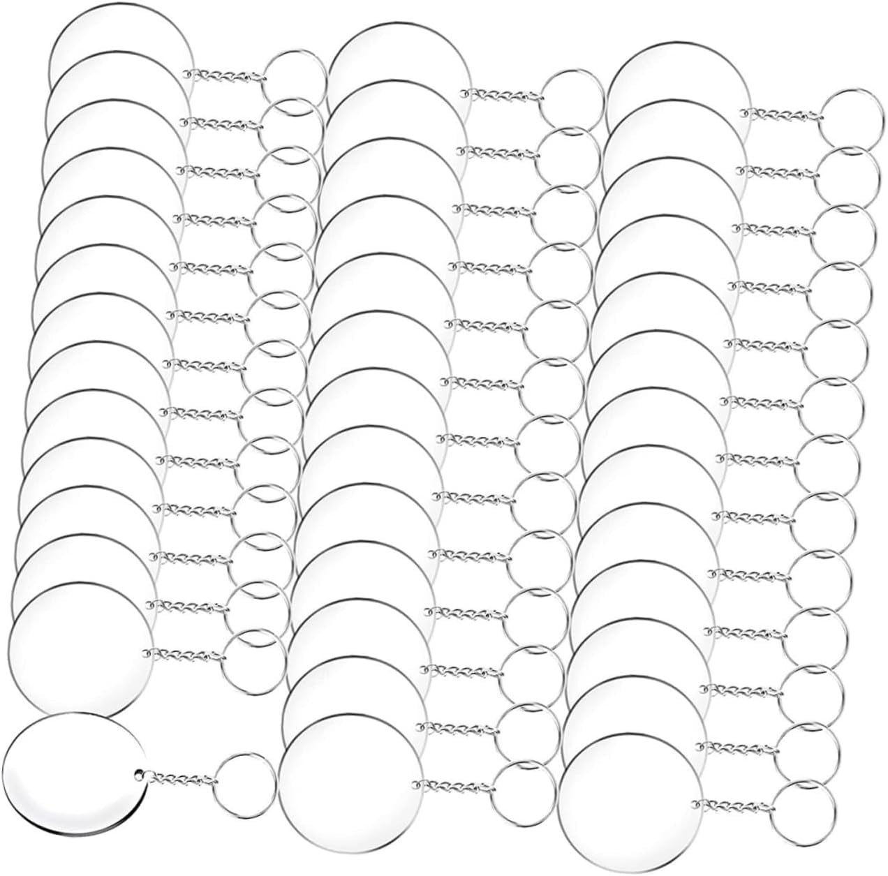 1 Set Round Keychain Acrylic Tags Round Labels Keychain for Crafts DIY ...