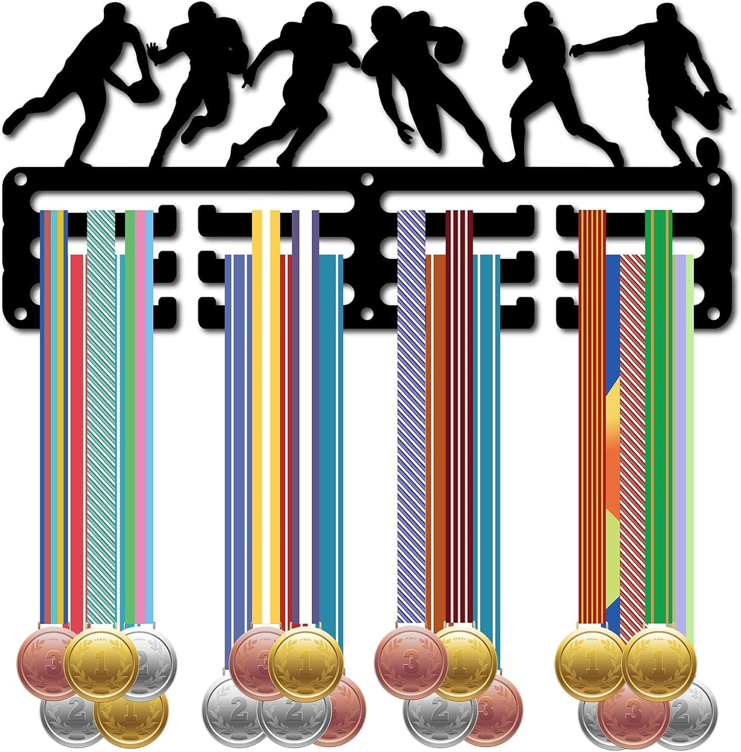 1 Set Rugby Medal Hangers Rugby Medal Holder Display Rack Sports Metal ...