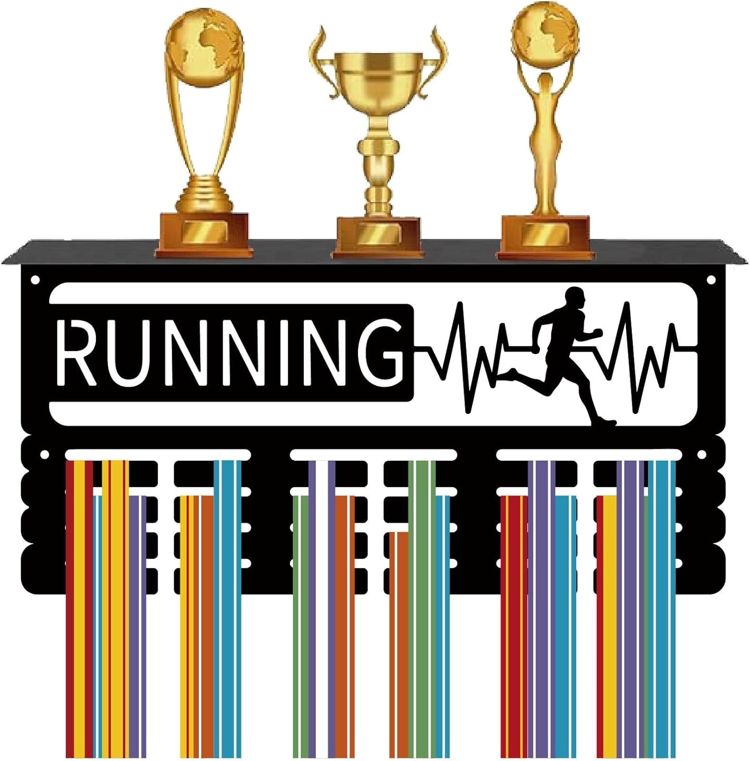 1 Set Running Medal Hanger Runner Medal Holder Display with Shelf ...