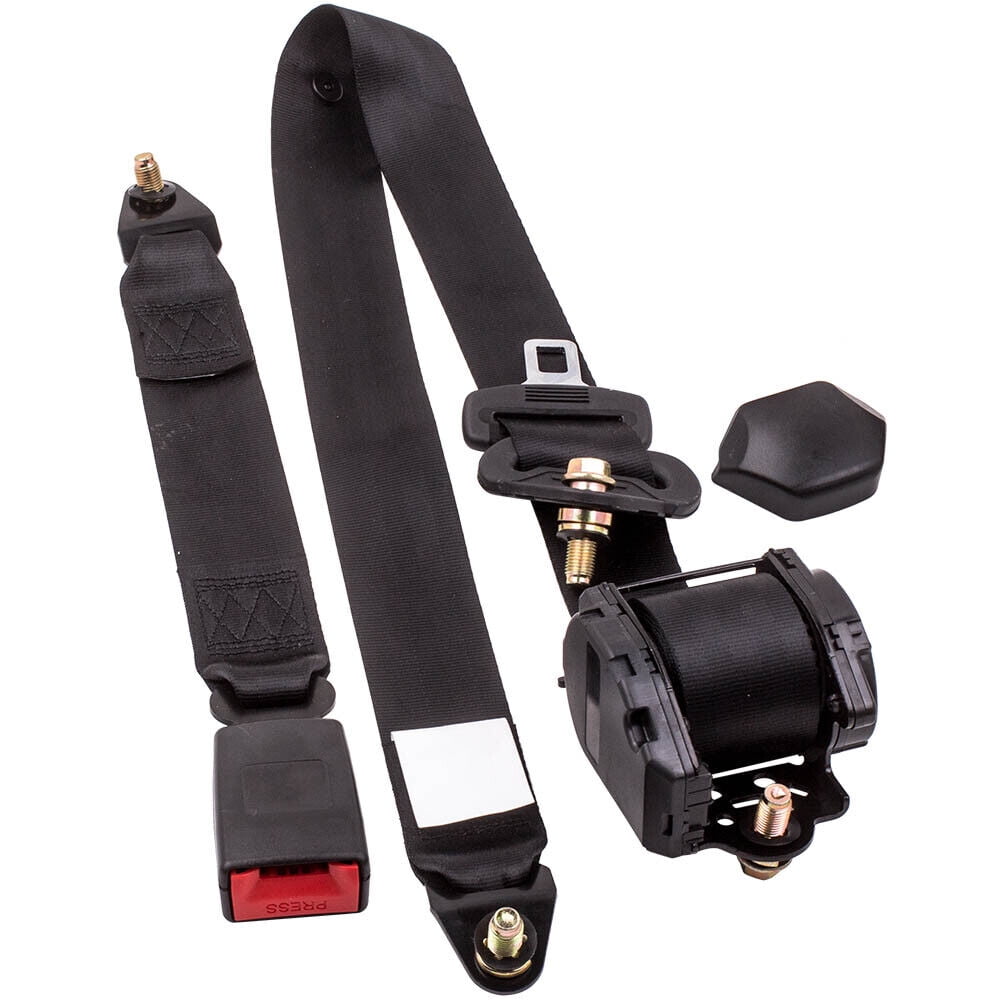1 Set Safety 3 Point Retractable Car Safety Seat Belt 11ft Adjustable ...
