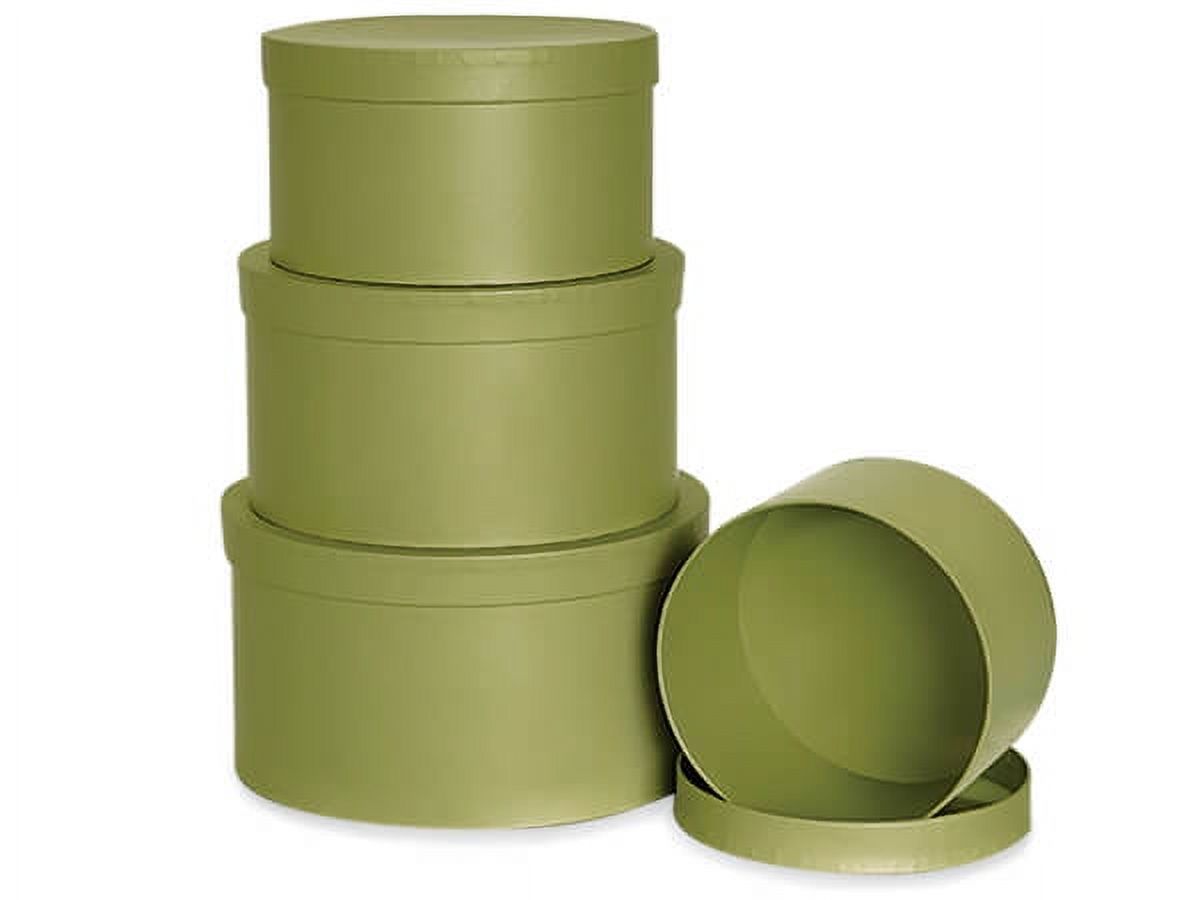 1 Set, Sage Green Round Nested Box, Large 4 Piece Set for Versatile ...