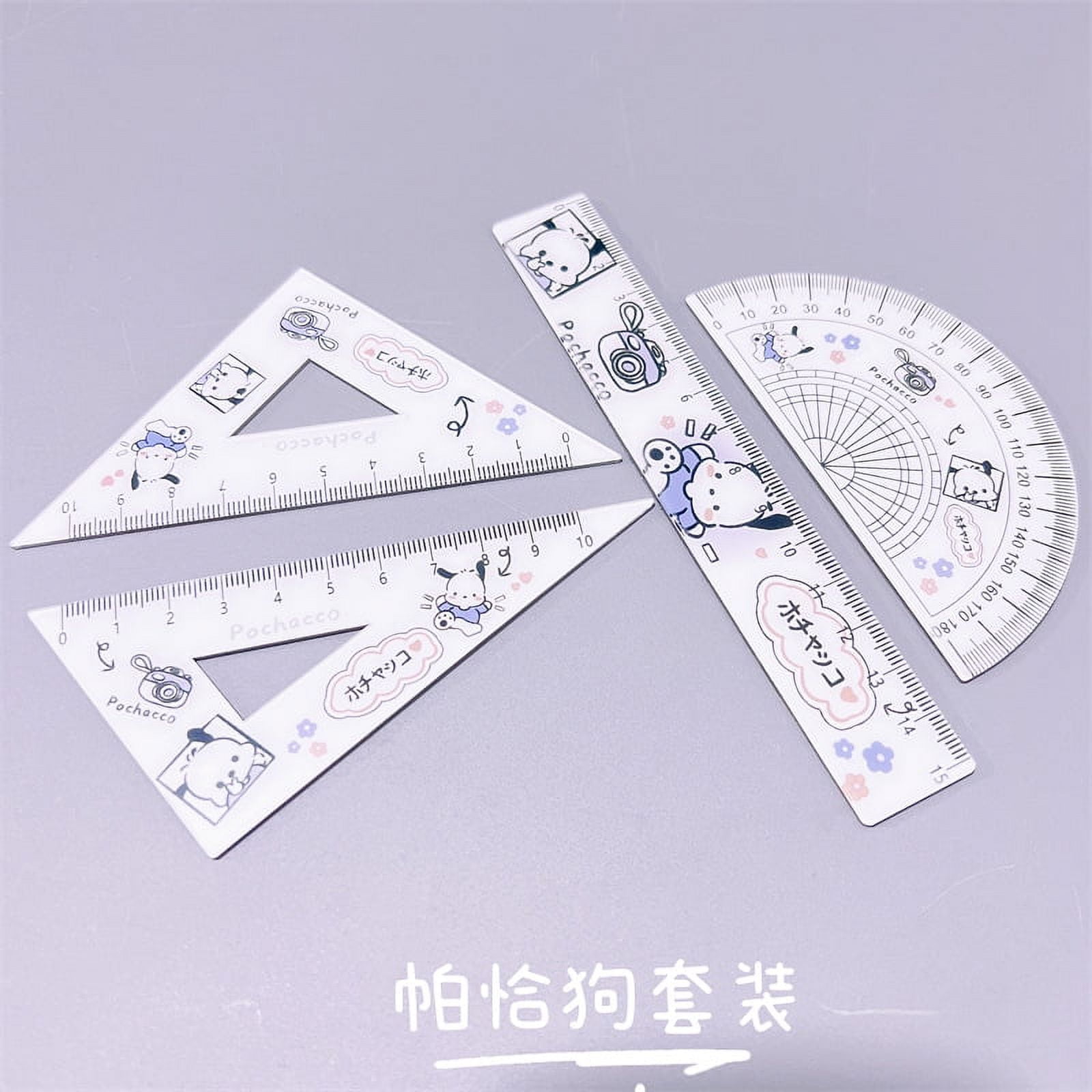 1 Set Sanrio Melody Kuromi Measuring Ruler Hello Kitty Cinnamoroll ...