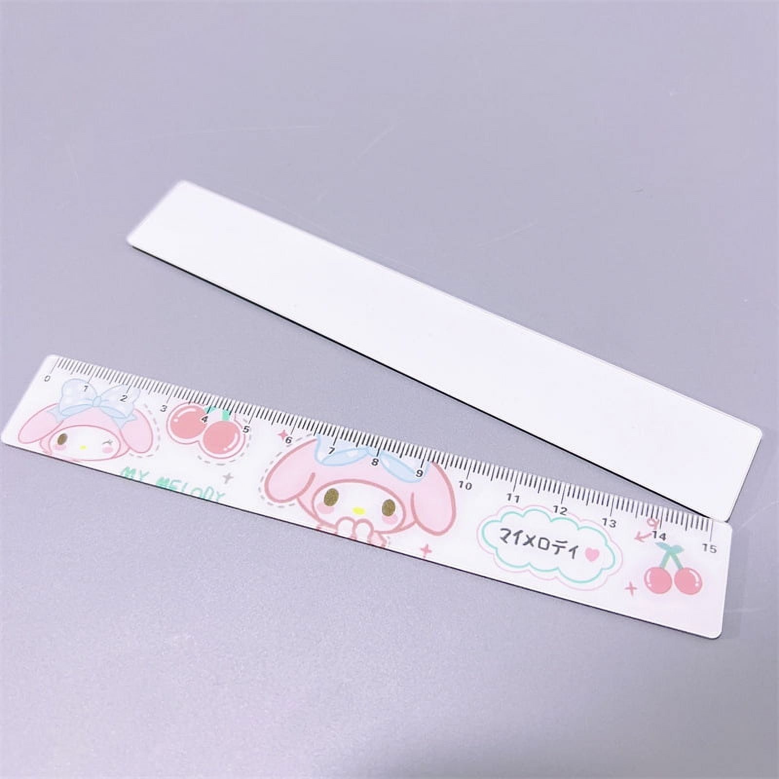 1 Set Sanrio Melody Kuromi Measuring Ruler Hello Kitty Cinnamoroll ...