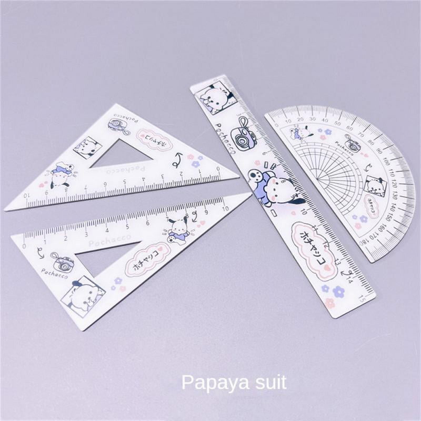 1 Set Sanrio Melody Kuromi Measuring Ruler Hello Kitty Cinnamoroll ...