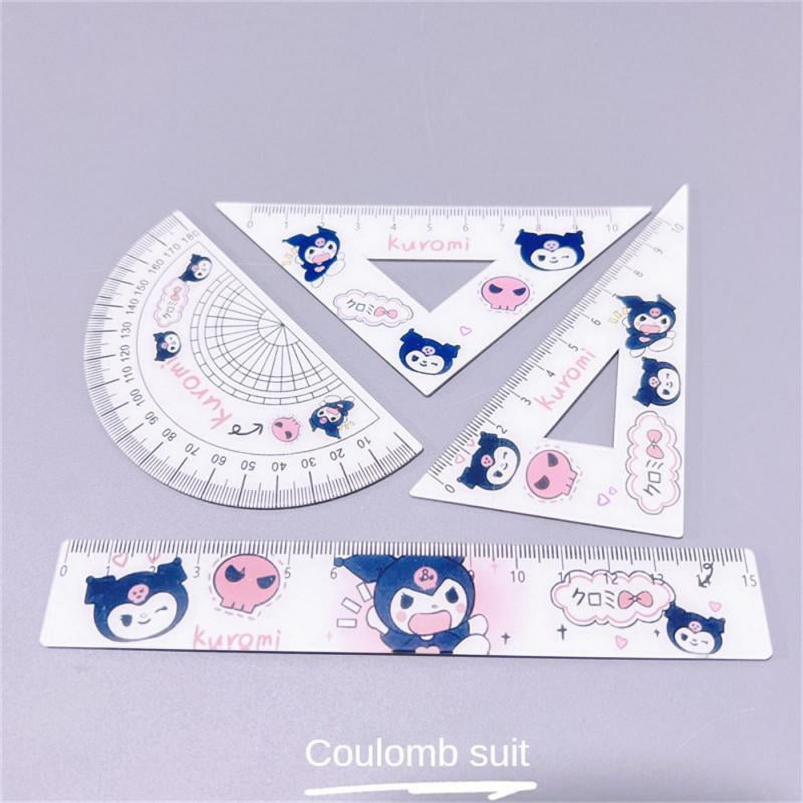 1 Set Sanrio Melody Kuromi Measuring Ruler Hello Kitty Cinnamoroll ...