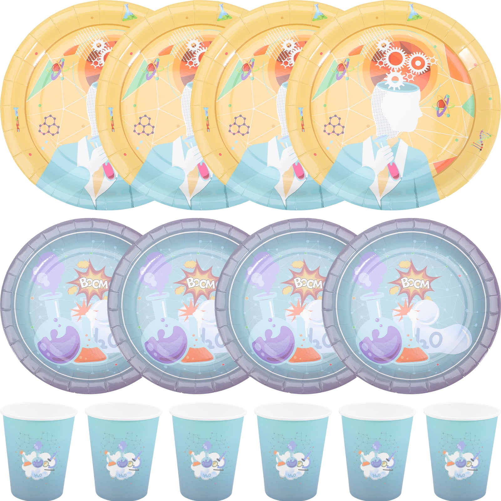 1 Set Science Birthday Party Supplies Disposable Science Tableware ...