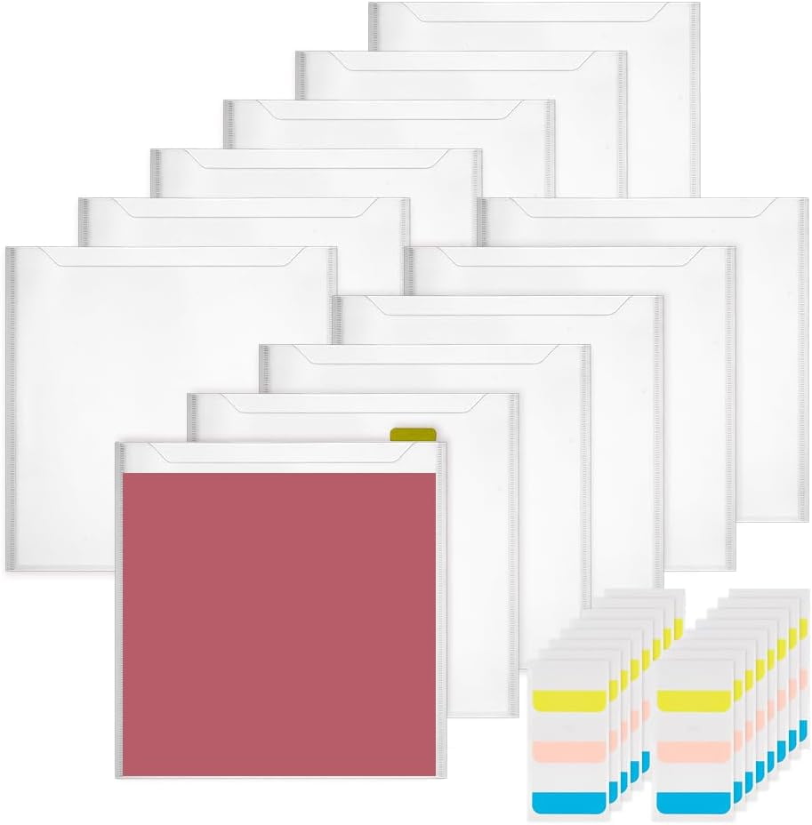 1 Set Scrapbook Paper Storage Organizer with 60 Sticky Index Tabs 12Pcs ...