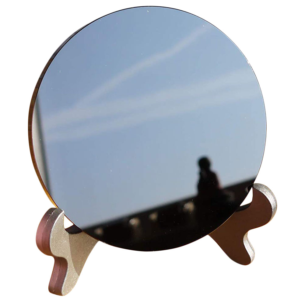 1 Set Scrying Mirror Circle Mirror With Display Stand for Meditation ...