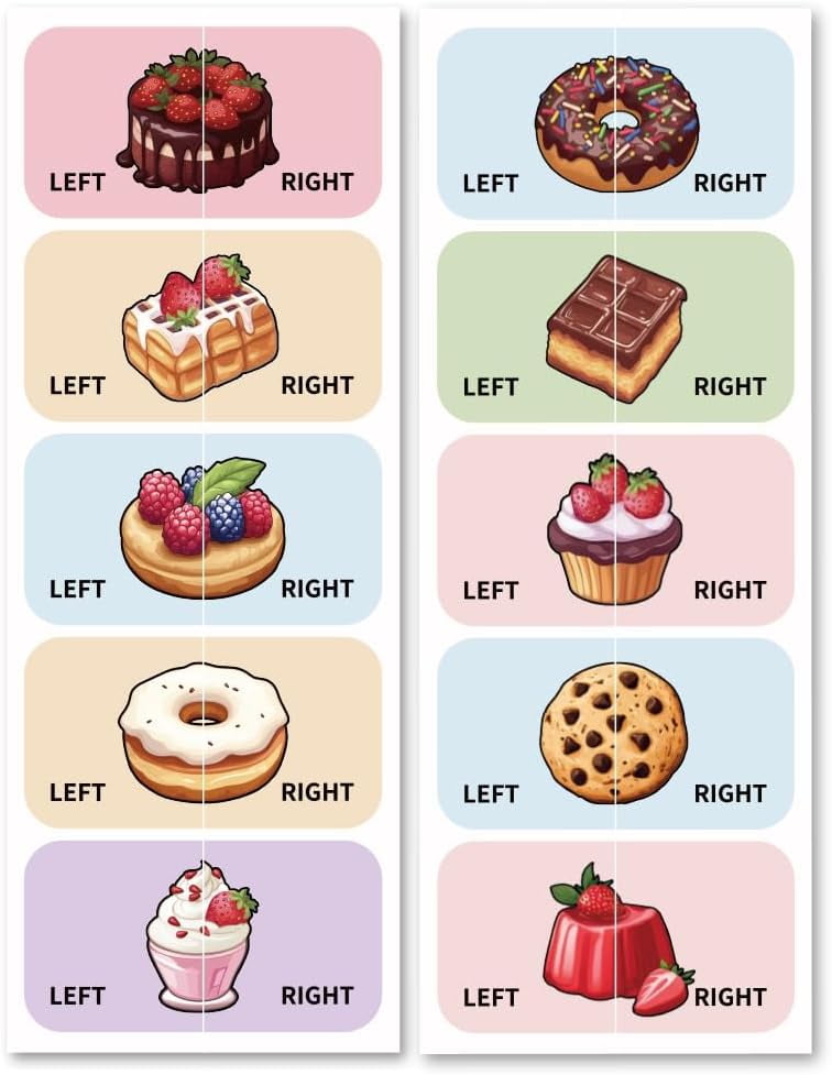 1 Set Shoes Stickers for Shoes Learning Left Right Delicious Dessert ...